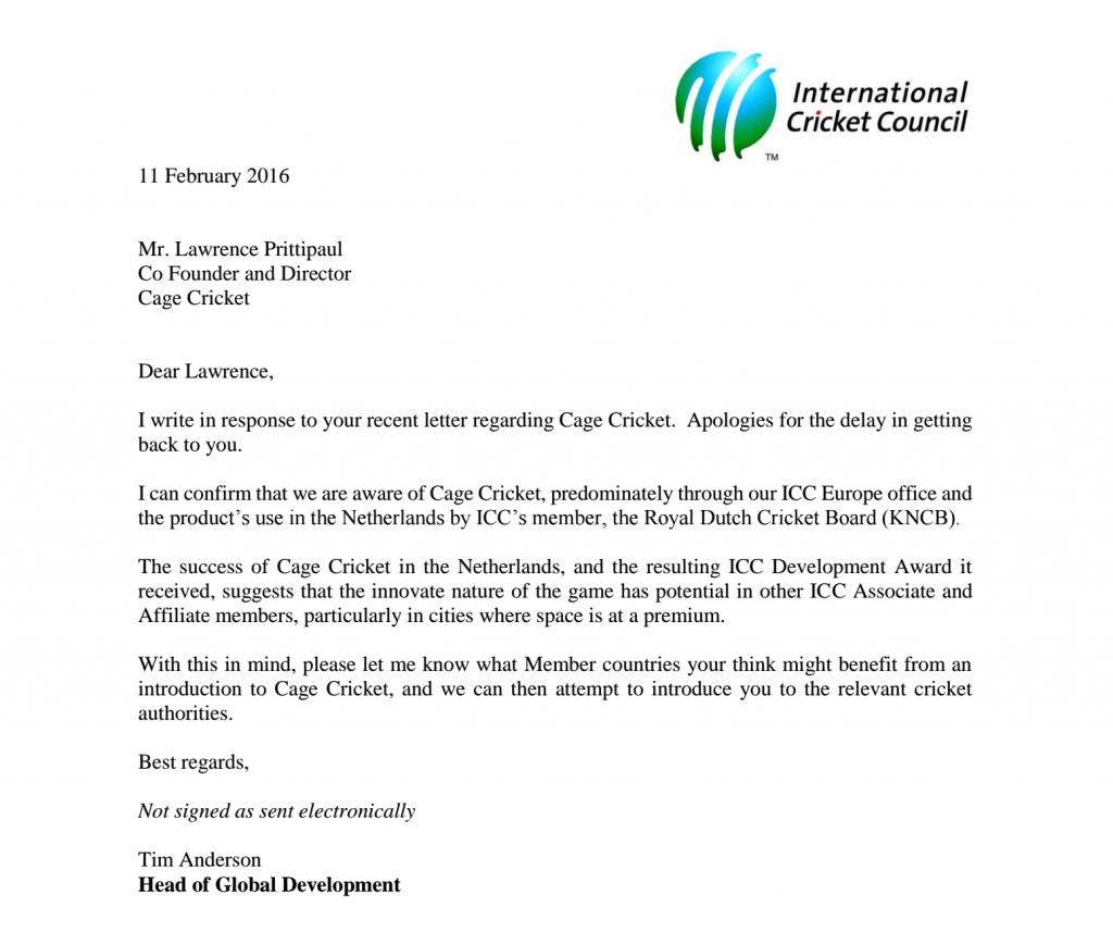 The ICC and Cage Cricket – A Partnership for Future Development | Cage ...